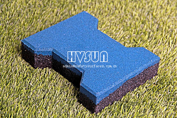 Interlock bone shape rubber paver HVSUN-501 - RUBBER FLOORING,RUBBER ...
